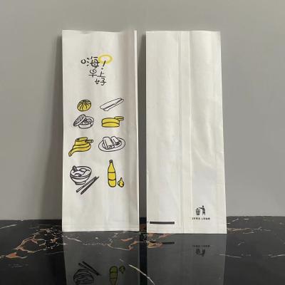 China Custom Printed Satchel Paper Bag Durable Bread Paper Packaging Food Grade for sale
