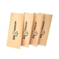 China Greaseproof Hot Dog Paper Bags Disposable Kraft Takeaway Bags Customized for sale
