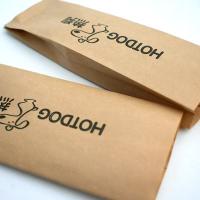 China Greaseproof Hot Dog Paper Bags Disposable Kraft Takeaway Bags Customized for sale