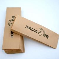 China Greaseproof Hot Dog Paper Bags Disposable Kraft Takeaway Bags Customized for sale