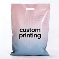 China Customizable Recyclable Plastic Bag Lightweight Die Cut Handle Shopping Bags Biodegradable for sale