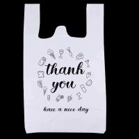 China Matte / Glossy Custom Printed T Shirt Bags Disposable Grocery Carry Bag For Retail for sale