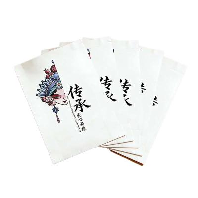 China Eco Friendly Satchel Paper Bag Biodegradable Pinch Bottom Open Mouth Bag for sale