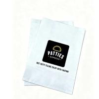 China Custom Logo Paper Satchel Bags High Load Bearing White Paper Food Bag Eco Friendly for sale