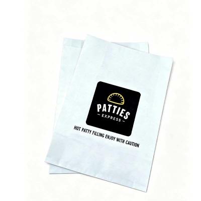 China Custom Logo Paper Satchel Bags High Load Bearing White Paper Food Bag Eco Friendly for sale