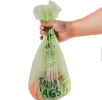 China Eco Friendly Biodegradable Compostable Trash Bags Green White Kitchen Garbage Bags for sale