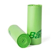 China Leak Resistant Biodegradable Plastic Garbage Bags Eco Friendly Green Waste Bin Bags for sale