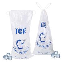 China Durable Ice Plastic Bags Portable Drawstring Ice Bags Leak Proof for sale