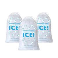 China Durable Ice Plastic Bags Portable Drawstring Ice Bags Leak Proof for sale