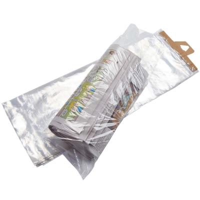 China Recyclable Plastic Door Knob Bags Disposable Clear Door Hanger Bags For Takeout Menu for sale