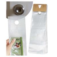 China Recyclable Plastic Door Knob Bags Disposable Clear Door Hanger Bags For Takeout Menu for sale