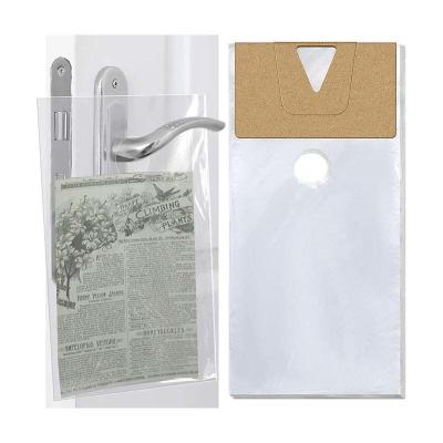China Clear Plastic Door Hanger Bags Moisture Resistant / Dust Resistant Door Knob Bags for sale