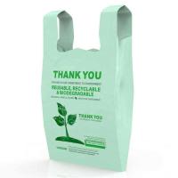 China Lightweight T Shirt Plastic Bag Eco Friendly Custom T Shirt Bags With Logo for sale