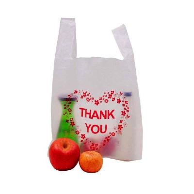 China Lightweight T Shirt Plastic Bag Eco Friendly Custom T Shirt Bags With Logo for sale
