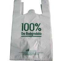 China White Recyclable Plastic Bag Disposable Plastic Vest Carrier Bags For Takeaway Food Packaging for sale