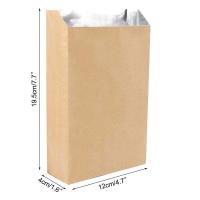 China Recyclable Aluminum Foil Lined Bags Brown Custom Gusset Bags For Fast Food Takeaway for sale