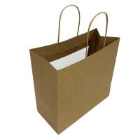 China Compostable Kraft Paper Gift Bag Eco Friendly Paper Tote Bags Sturdy for sale