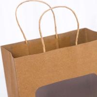 China Compostable Kraft Paper Gift Bag Eco Friendly Paper Tote Bags Sturdy for sale