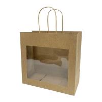 China Compostable Kraft Paper Gift Bag Eco Friendly Paper Tote Bags Sturdy for sale