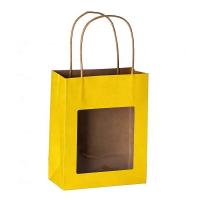 China Reusable Twisted Handle Paper Bag Compostable Paper Food Gift Bags Eco Friendly for sale