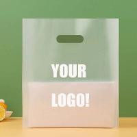 China Customizable Plastic Shopping Bags Frosted Die Cut Bags Lightweight for sale