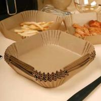 China High Temperature Air Fryer Safe Paper Greaseproof Square Baking Liners Customized for sale