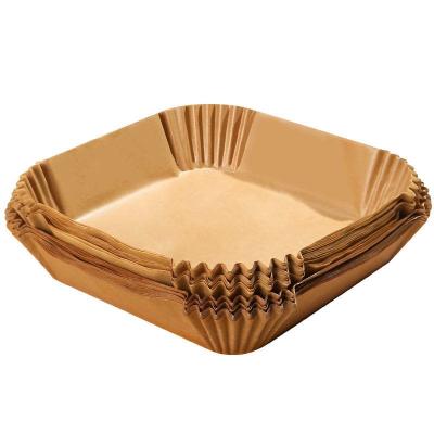 China High Temperature Air Fryer Safe Paper Greaseproof Square Baking Liners Customized for sale
