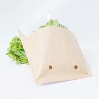 China Compostable Flat Bottom Paper Bag Eco Friendly Paper Vegetable Bags With Breathable Holes for sale