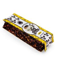 China Custom Printed Branded Matte Flat Bottom Coffee Beans Zipper Packaging Bags for sale