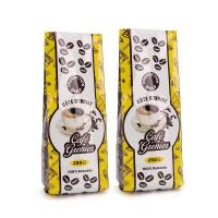 China Custom Printed Branded Matte Flat Bottom Coffee Beans Zipper Packaging Bags for sale