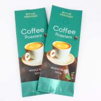 China Custom Printed Coffee Bean Packaging Bag Self-Standing Zipper Coffee Bag With Valve Seal Premium Barrier Pouch for sale