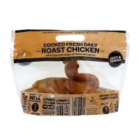 China Plastic Printed Roast Chickens Baked Packaging Stand Up Pouch With Zipper Lock Waterproof Hot Food Safe for sale