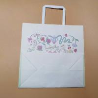 China Solid Thick Kraft Paper Tote Bags Multi Color Option Heavy Duty Packaging For Bakery Takeaway Restaurant Gift for sale