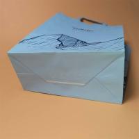 China Recyclable Flat Handle Kraft Paper Bags Custom Size Gift Sacks For Supermarket Souvenir Merchandise Packing for sale
