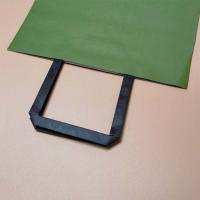 China Custom Solid Color Kraft Paper Shopping Bags Flat Paper Handle Retail Gift Paper Bags For Boutique Apparel for sale