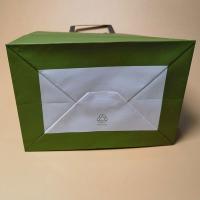 China Custom Solid Color Kraft Paper Shopping Bags Flat Paper Handle Retail Gift Paper Bags For Boutique Apparel for sale