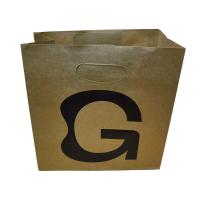 China Die Cut Reinforced Kraft Paper Bags Custom Logo Print Eco Thick Packaging For Retail Brand Promotion for sale