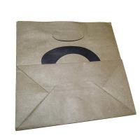 China Die Cut Reinforced Kraft Paper Bags Custom Logo Print Eco Thick Packaging For Retail Brand Promotion for sale