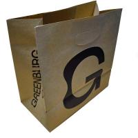 China Die Cut Reinforced Kraft Paper Bags Custom Logo Print Eco Thick Packaging For Retail Brand Promotion for sale