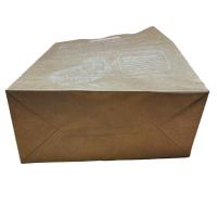 China Natural Kraft Die Cut Handle Bags Full Color Printed Recyclable Sacks For Bakery Restaurant Gift Shopping for sale