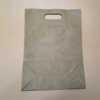 China Natural Kraft Die Cut Handle Bags Full Color Printed Recyclable Sacks For Bakery Restaurant Gift Shopping for sale