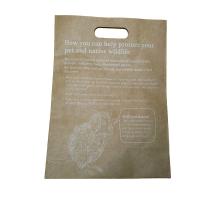 China Natural Kraft Die Cut Handle Bags Full Color Printed Recyclable Sacks For Bakery Restaurant Gift Shopping for sale