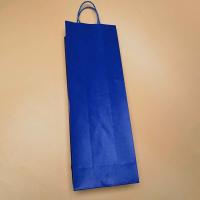 China Recyclable Kraft Paper Single Bottle Wine Carrier Bags Eco Friendly High Strength Wine Gift Bags For Wine Store Supermarket Custom Sizes for sale