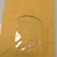 China Stand Up Brown Kraft Paper Bags With Clear Window Food Grade For Bakery Bread Cookie Packaging for sale