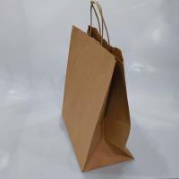China Twisted Paper Handle Brown Kraft Shopping Bags Heavy Duty For Retail Clothing Store Packaging for sale