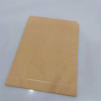 China Customized Serrated Edge Greaseproof Kraft Paper Flat Bags Food Grade Lined Paper Pouches For Bakery Food Packaging for sale
