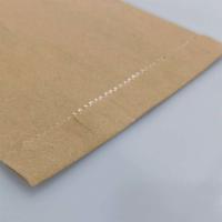 China Customized Serrated Edge Greaseproof Kraft Paper Flat Bags Food Grade Lined Paper Pouches For Bakery Food Packaging for sale