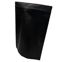 China Custom Food Grade Matte Black Aluminum Foil Stand Up Zipper Pouches High Barrier For Nuts Dried Fruit Storage for sale
