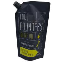 China Custom Printed Black Aluminum Foil Spout Stand Up Pouches High Barrier For Edible Oil Packaging for sale