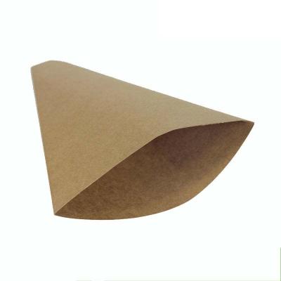 China Natural Brown Kraft Cone Flower Sleeves Waterproof Laminated Florist Bouquet Wrapping Bags for sale
